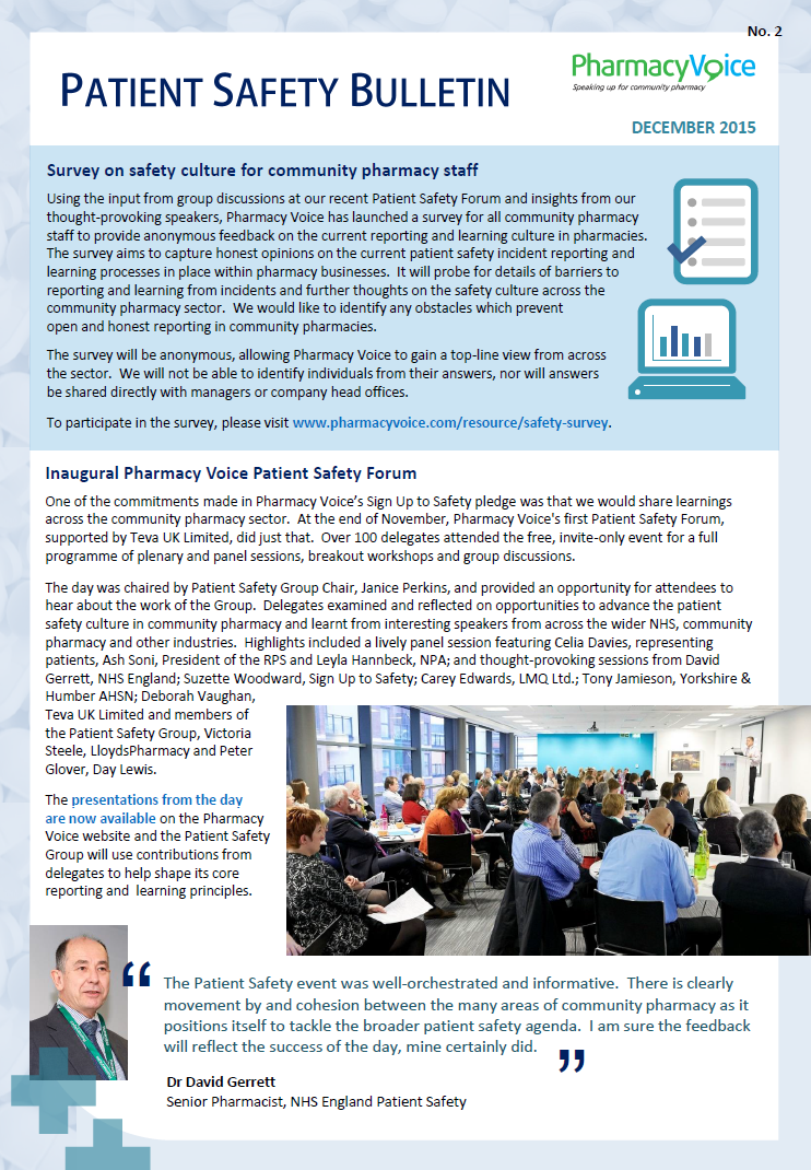 Patient Safety Bulletins – Community Pharmacy Patient Safety Group