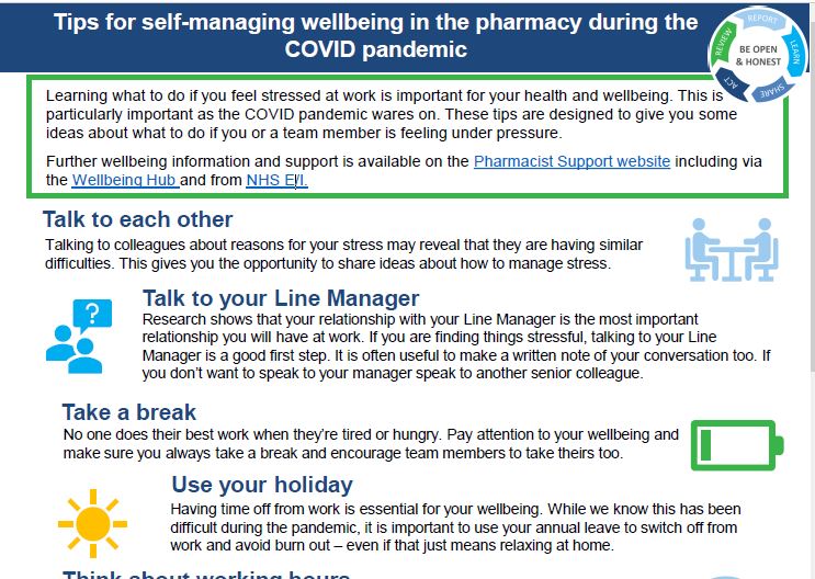 Tips for managing wellbeing in the pharmacy – Community Pharmacy ...